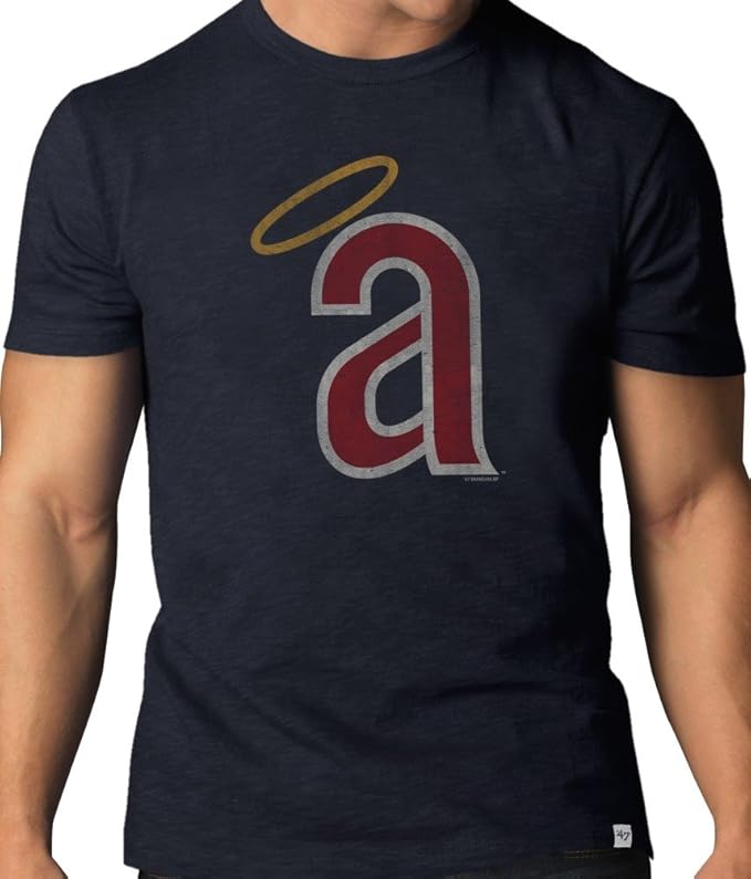 '47 MLB Los Angeles Angels para Hombre Playera Básica con Logo del ...