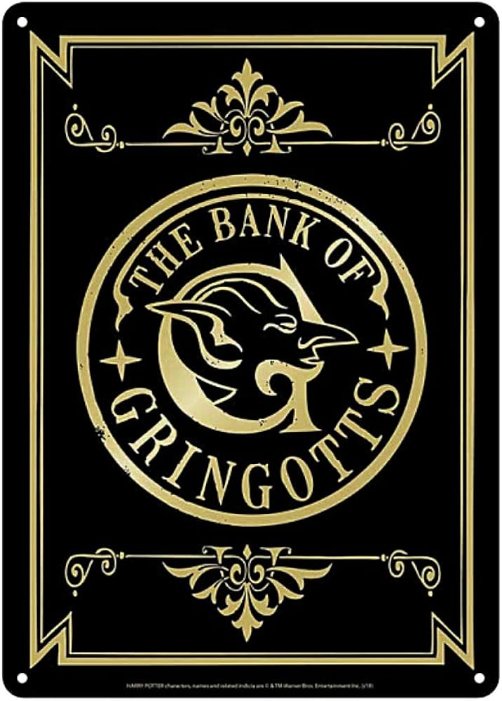 Pritties Accessories Genuine Harry Potter The Bank of Gringotts Logo A5 ...