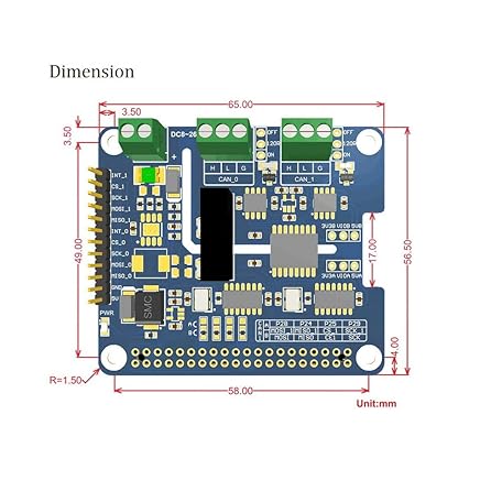 Mua 2-Channel CAN Bus HAT Isolated CAN FD Expansion HAT for Raspberry ...