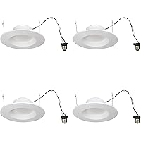 SYLVANIA 5”/6" LED Recessed Lighting Downlight with Trim, Dimmable, 9W ...