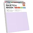 Amazon.com: Soucolor 9" x 12" Sketch Book, 1-Pack 100 Sheets Spiral Bound Art Sketchbook, Acid ...