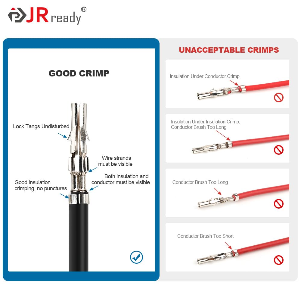 Mua JRready 50 Pairs 2.36mm (Standard.093) Pin and Sockets 14-20 AWG ...