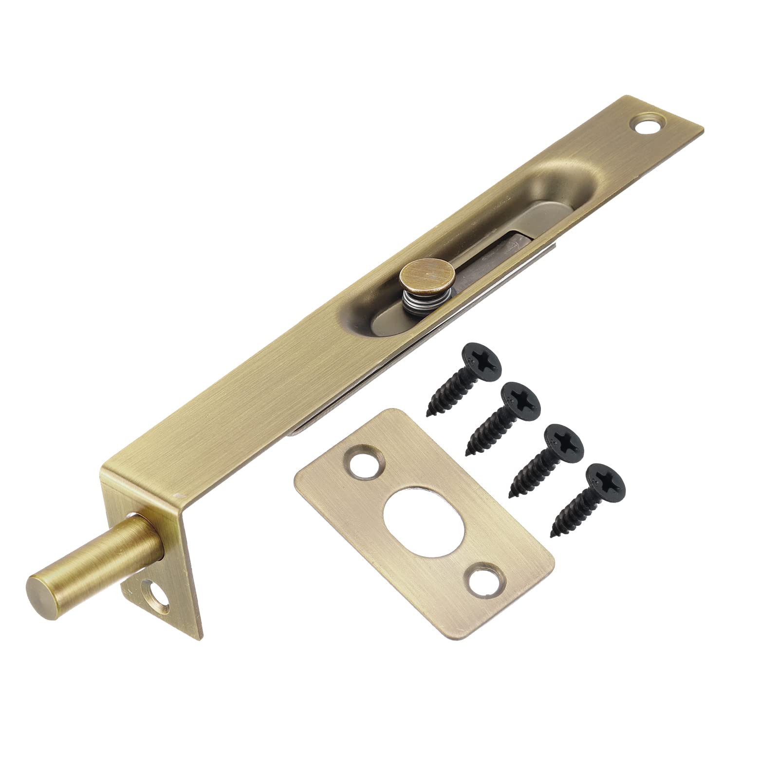 uxcell Flush Bolt, 6 Inch Stainless Steel Door Concealed Slide Lock ...