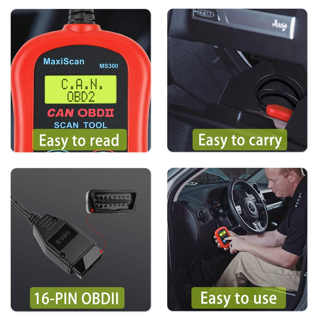 Mua Autel MaxiScan MS300 Car OBD2 Scanner Code Reader Engine Fault Code ...