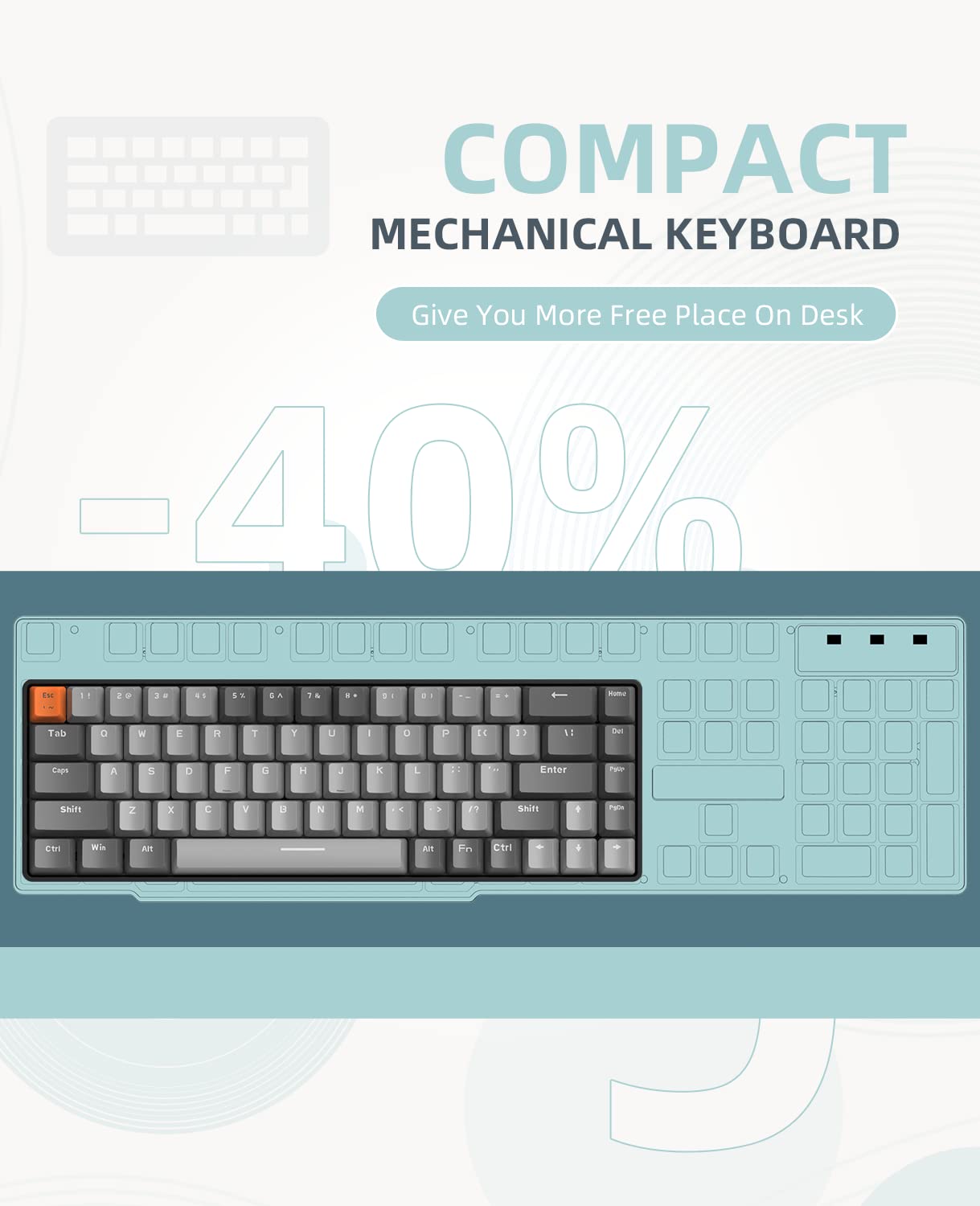 Mua RK68 Wireless Mechanical Keyboard, 60% Percent Gaming Keyboard ...