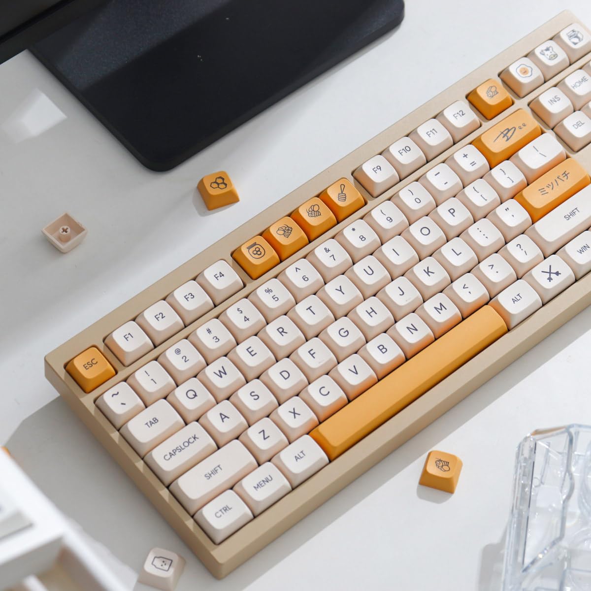 Mua PBT Keycaps 137 Keys XDA Profile DYE-SUB Personalized White Yellow ...