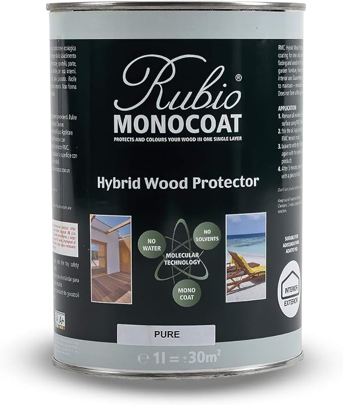Amazon.com: 1 L Rubio Monocoat Exterior Hybrid Wood Protector Color ...