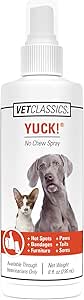 Amazon.com : Vet Classics Yuck No Chew Spray for Dogs & Cats, Water ...