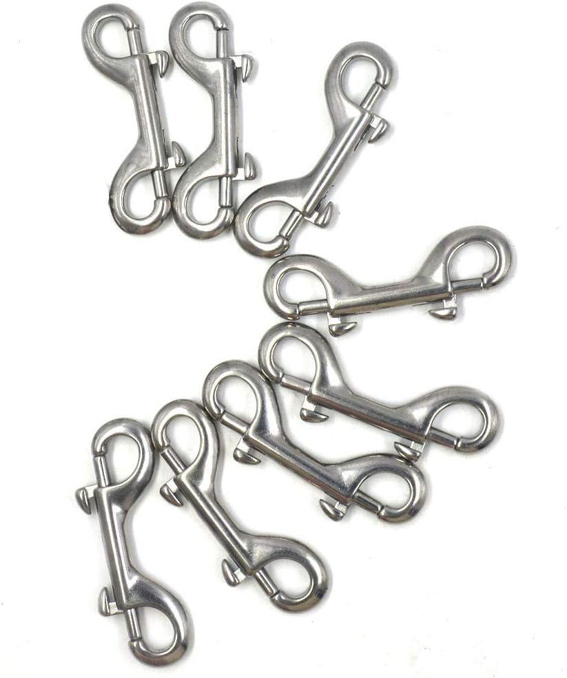 316 Stainless Steel 90mm Double Ended Bolt Key Ring Bolt Trigger Snap ...