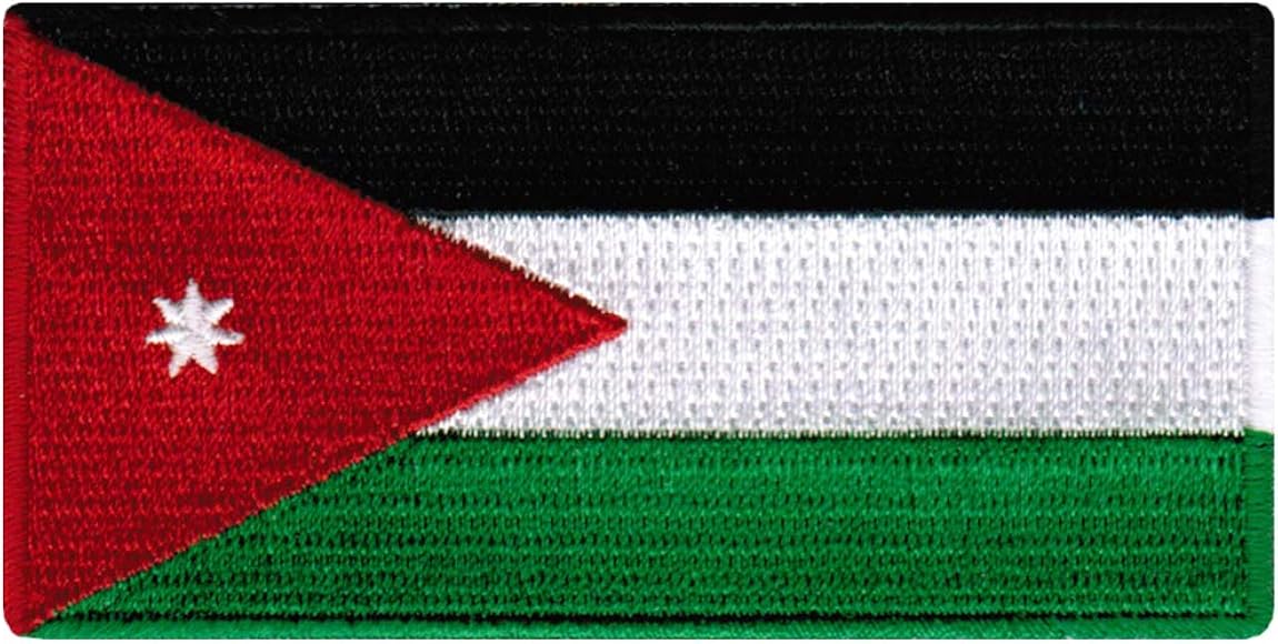 Amazon.com: Jordan Flag Embroidered Patch Jordanian Iron-On National ...