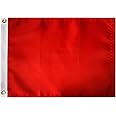 Amazon.com : Flagolden Solid Red Flag 12x18 Inches Nylon Small Blank ...