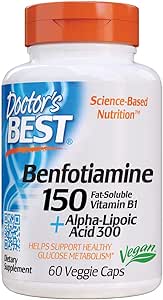 Amazon.com: Doctor's Best Benfotiamine 150 + Alpha-Lipoic Acid 300 with BenfoPure, Non-GMO ...