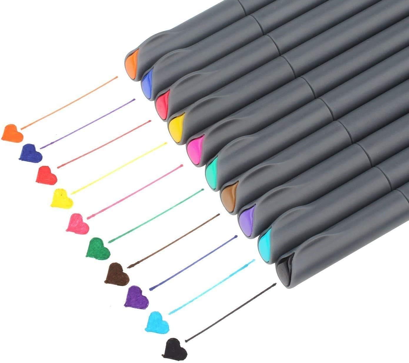 Fineliner Color Pens Set,10 Pack Fine Liner Color Pen Set Sketch ...