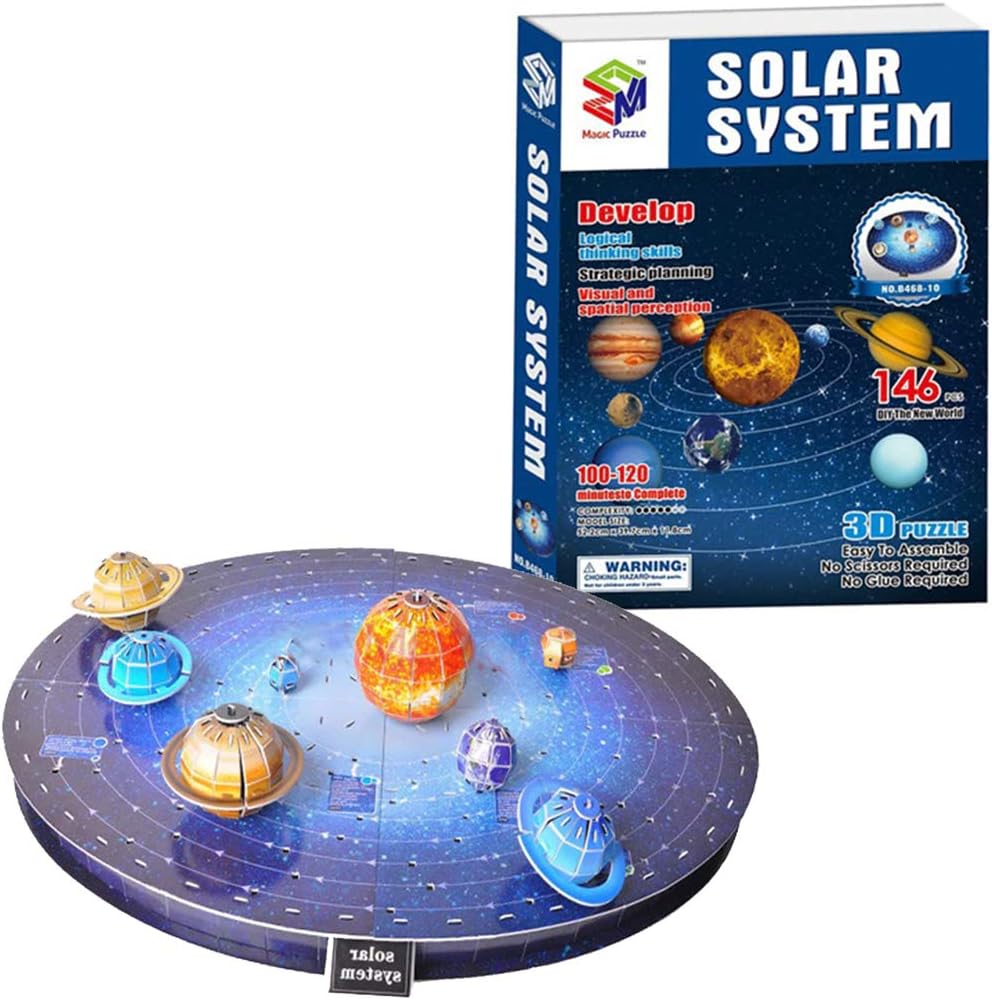 Amazon.com: 3D Solar System Jigsaw Puzzle Outer Space 3D Astronomy ...