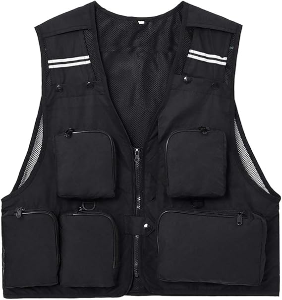 Lixada Anglerweste Outdoorweste Herren Ärmellos Angeln Jacke Multi ...