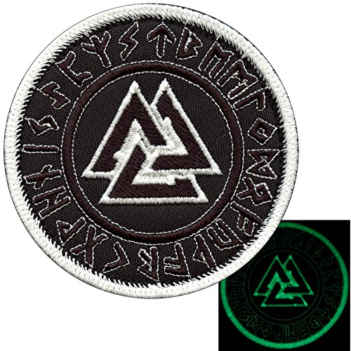 Buy Glow Dark Valknut Viking Norse Runic Heathen Pagan Odin God Rune ...