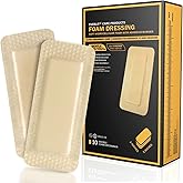 Amazon.com: 20 CT Silicone Foam Dressing 4x4, 3x3, 2x2 - Sterile ...