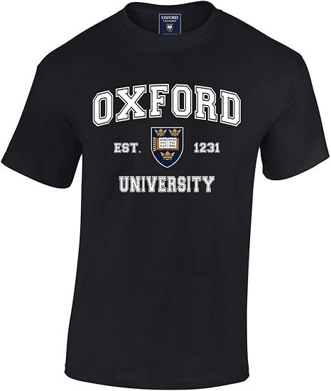 Oxford University Printed Cotton T-Shirt with Logo, Officially Licensed ...
