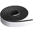 Neoprene Foam Strip Roll by Dualplex, 3" Wide x 10' Long 1/4" Thick, Weather Seal High Density ...