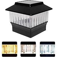 ONLSITY 50 Lumen Solar Post Cap Lights fit 3.5x3.5, 4x4 Vinyl and Wood ...