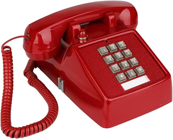 Estilo clássico telefone fixo retrô vintage casa mostrador botões ...