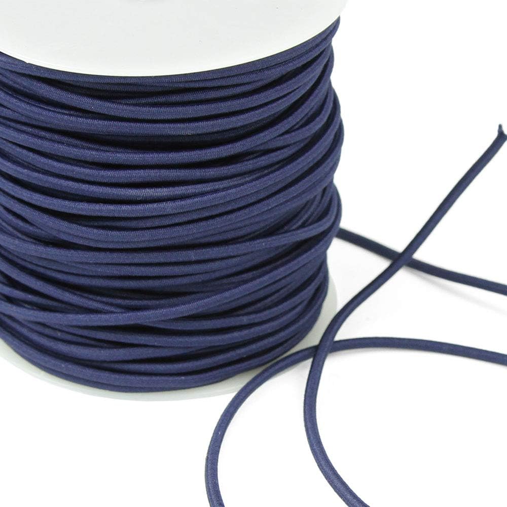Amazon.com: 3 Yards of REILLY 3mm Round Elastic Cord, Navy Blue
