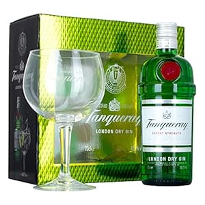 Tanqueray Export Strength with Copa Glass London Dry Gin: Amazon.co.uk ...