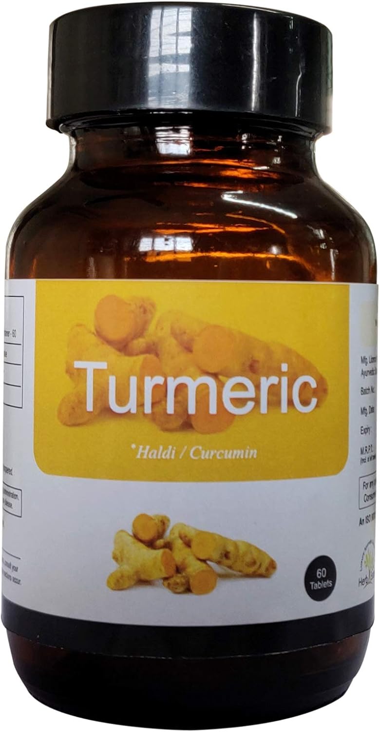 Buy Herb Essential Turmeric/Haridra (Curcuma Longa) 500Mg Tablet - 60 ...