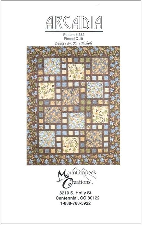 Amazon.com: Arcadia Quilt Pattern No. 332 by Mountainpeek Creations ...