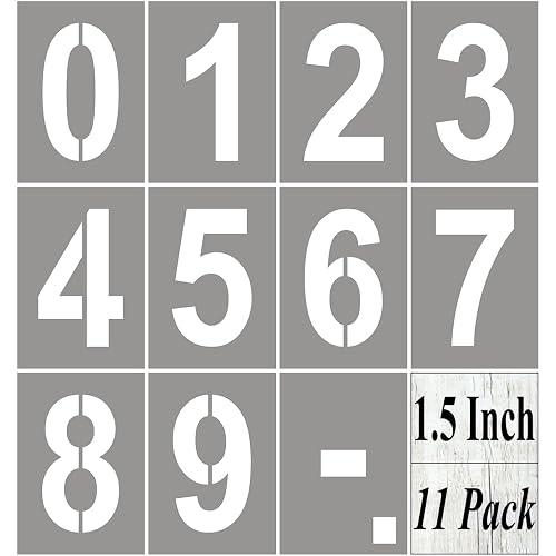 1.5 Inch Number Stencils for Painting - 11 Pack Number Stencil ...