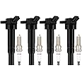 Amazon.com: ECCPP UF651 4 ignition coils with 4 iridium Spark Plugs for Hyundai for Kia Elantra ...
