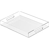 Amazon.com: KHUBVIX Acrylic Tray 15×10" with Cut Handles - Spill Proof ...