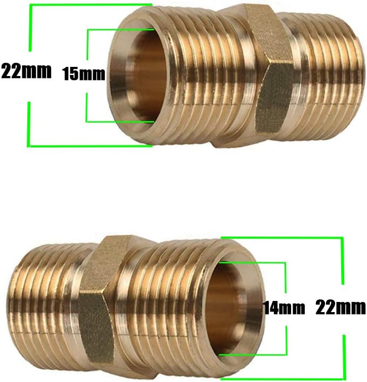 Stone Banks Metric M22 15mm Male to M22 14mm Male External Thread ...