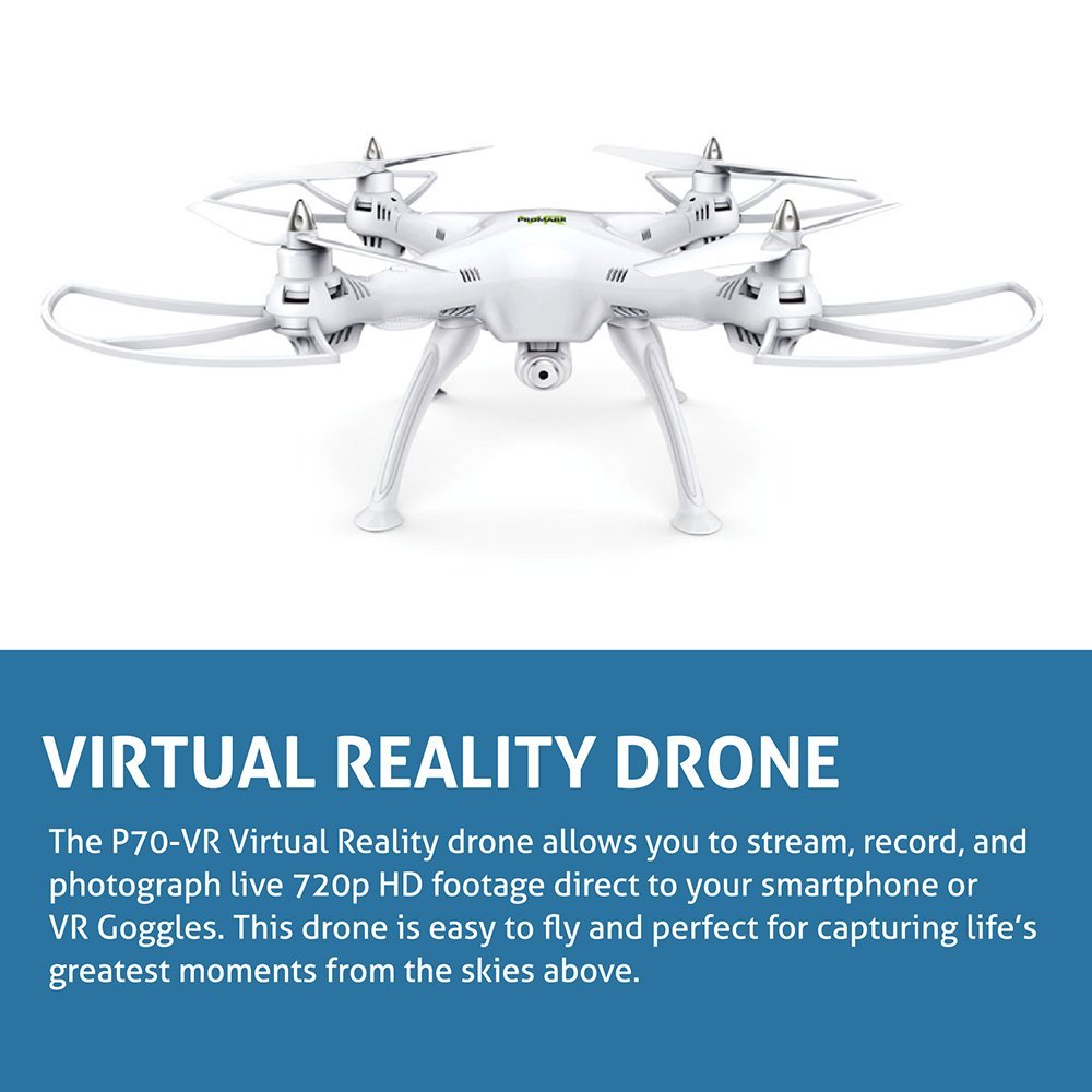 Promark Virtual Reality Drone - P70-VR - 720p HD Camera - WiFi ...