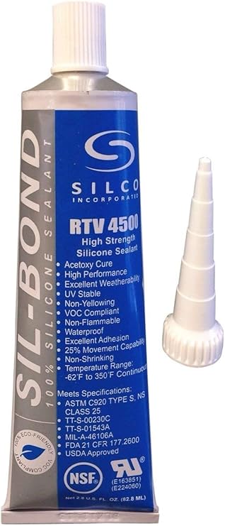 Amazon.com: Food Grade NSF RTV Silicone Sealant Adhesive White 2.8 ...