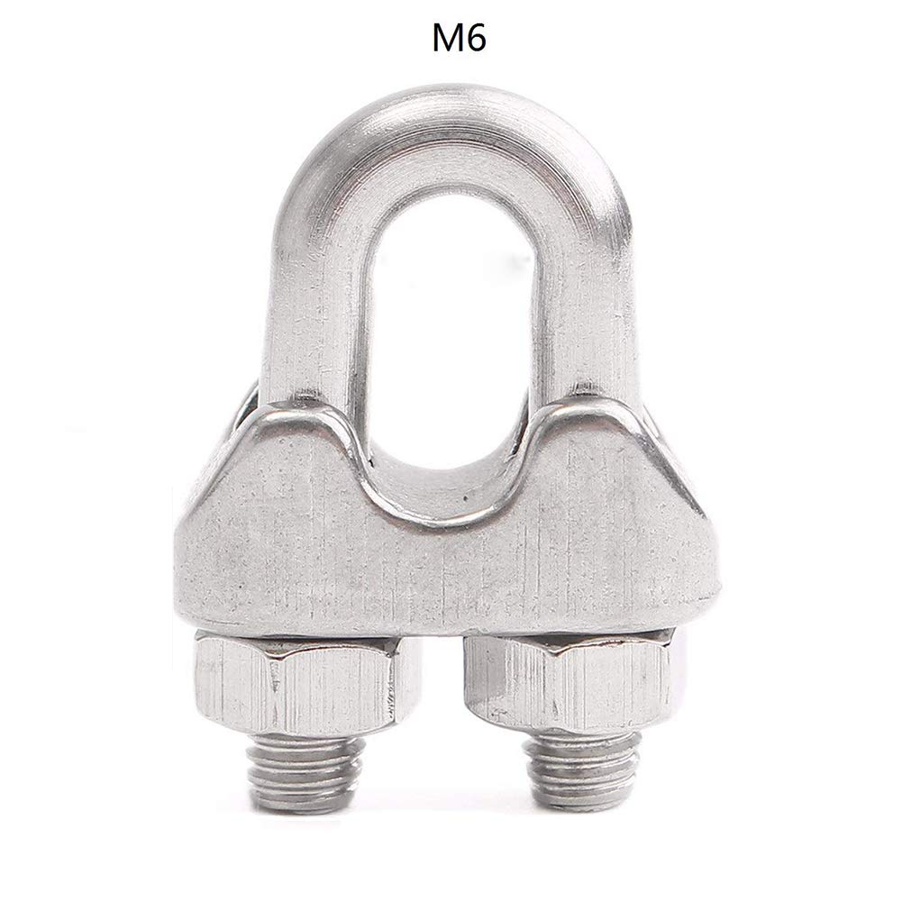 Wire Rope Clip Cable Clamp Stainless Steel U Bolt Saddle Fastener M6 ...