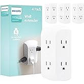 Philips 3-Outlet Extender, Extra-Wide Adapter Spaced, Easy Access ...