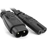 Amazon.com: Chenyang IEC 60320 C8 Plug to C7 Receptacle Male to Female ...