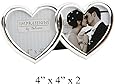 Amazon.com - Elegant Silver Plated Heart Shaped Photo Frame By Haysom ...