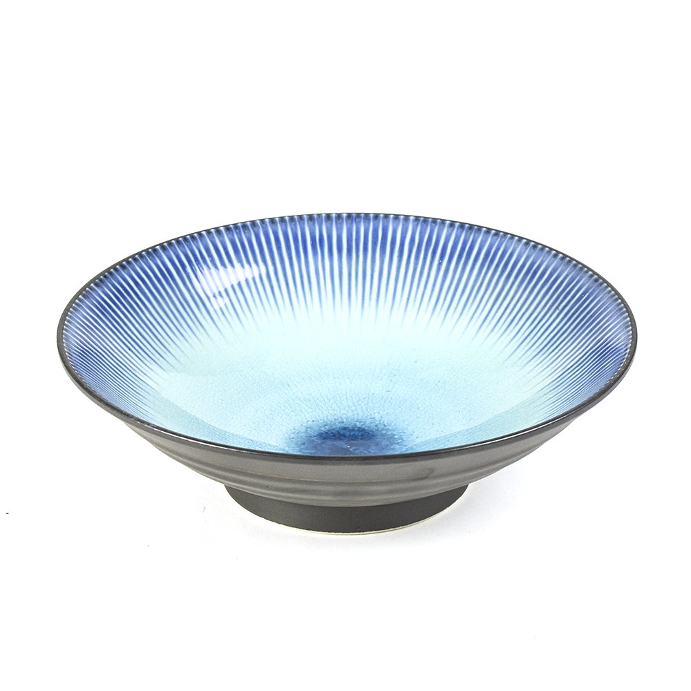 Amazon.com: 9.5"D Coup Shallow Ceramic Bowl (Blue): Kitchen & Dining