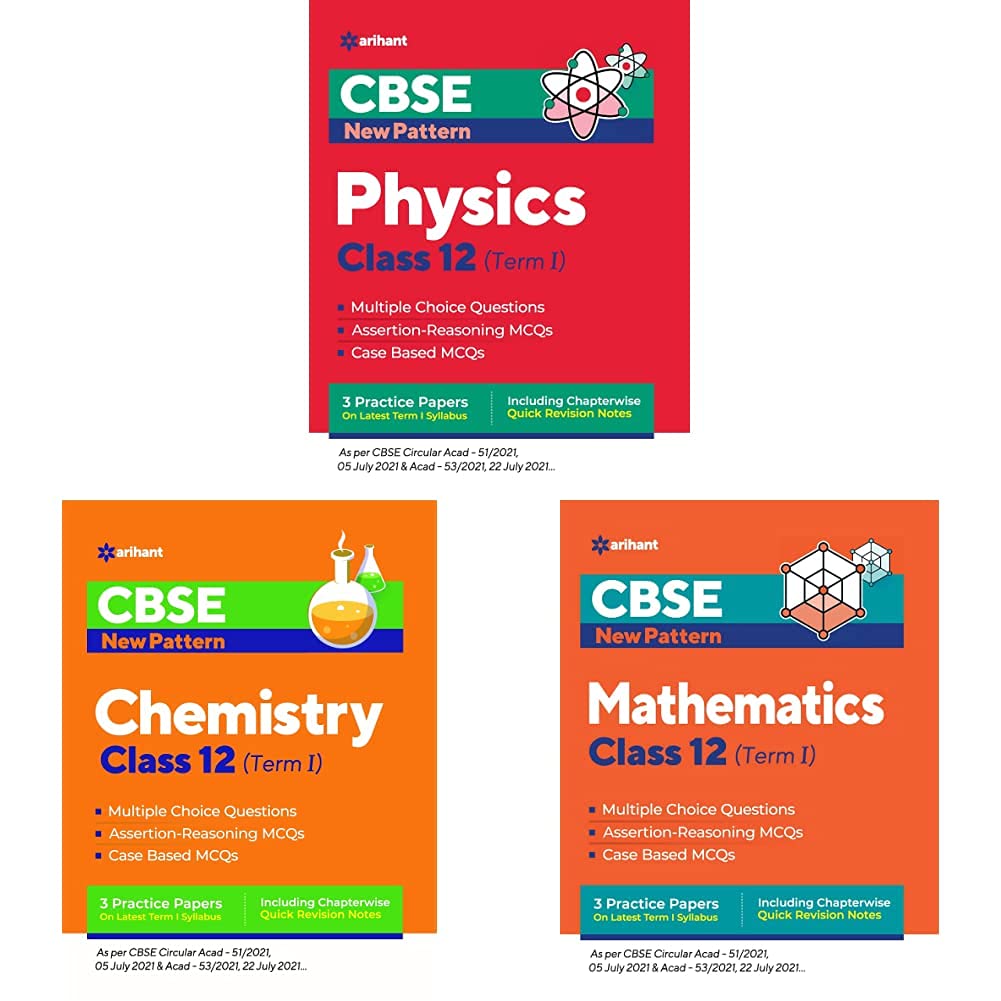 CBSE New Pattern Physics Chemistry Mathmatics Class 12 For 2021 22