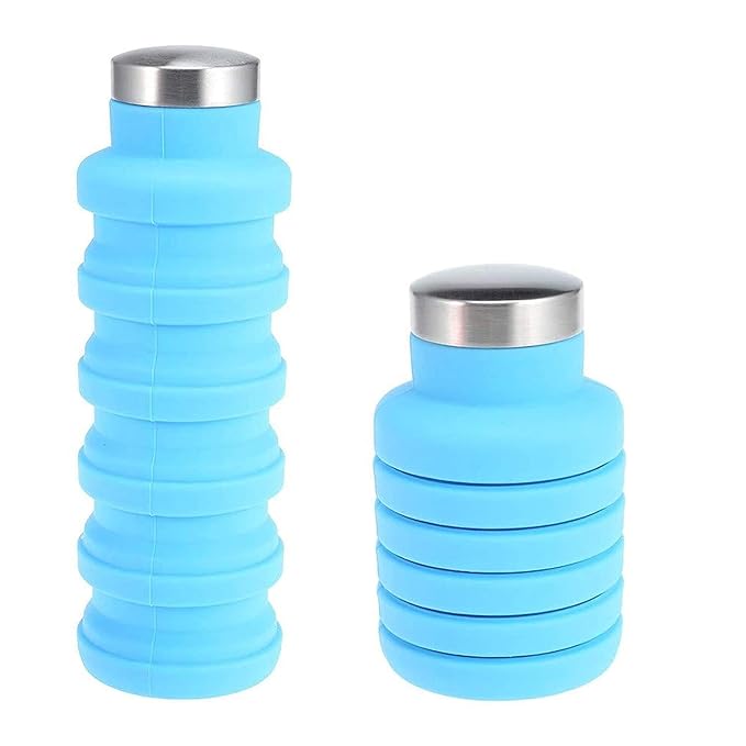 Silicone Bottle Expandable and Foldable Water Bottle; Light Weight ...
