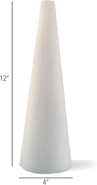 Amazon.com : Hygloss Products Styrofoam Cones – White Cones for Floral ...