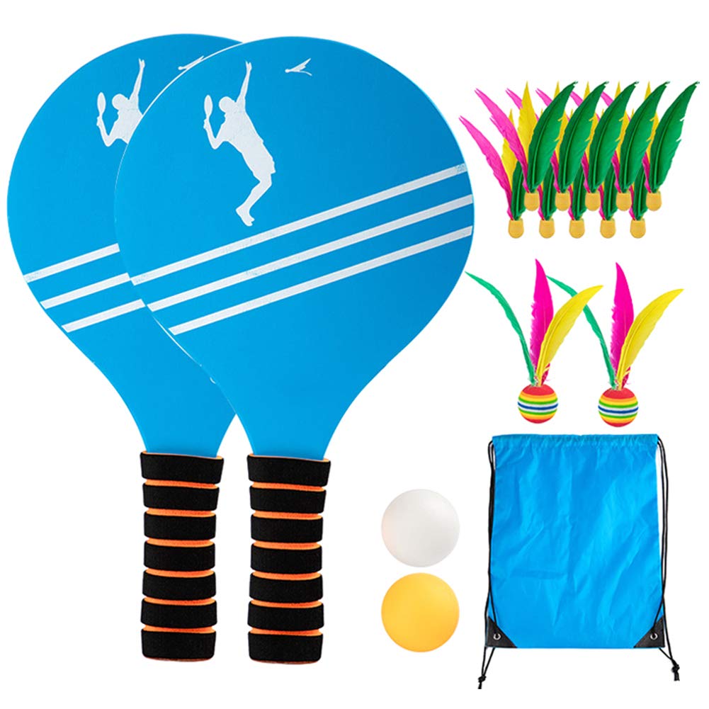 Buy Acutty Paddle Ball Game, Beach Tennis Badminton Racket Paddle Set ...