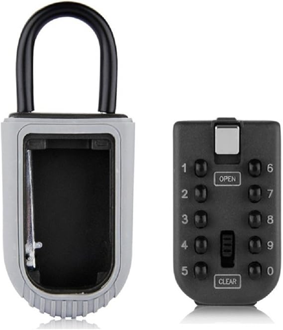 NUZAMAS Realtor Key Lock Box Safe Lockbox 10-Digit Push Button ...