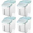 Amazon.com: Sunnyray 4 Pcs 55 lbs Grain Rice Storage Container Blue ...