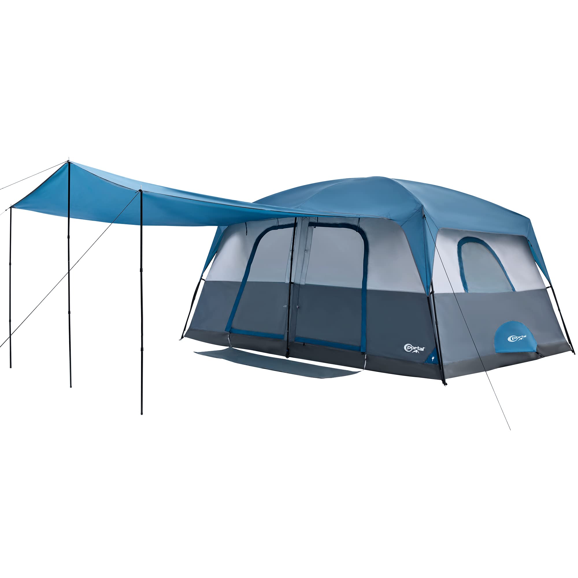 PORTAL 10 Person Camping Tent with Porch, Big Family Cabin Tent with 2 ...
