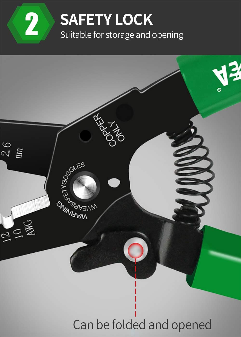 LAOA 7 Inch Wire Stripper 7 Gears Cable Cutter Multifunction Stripping ...