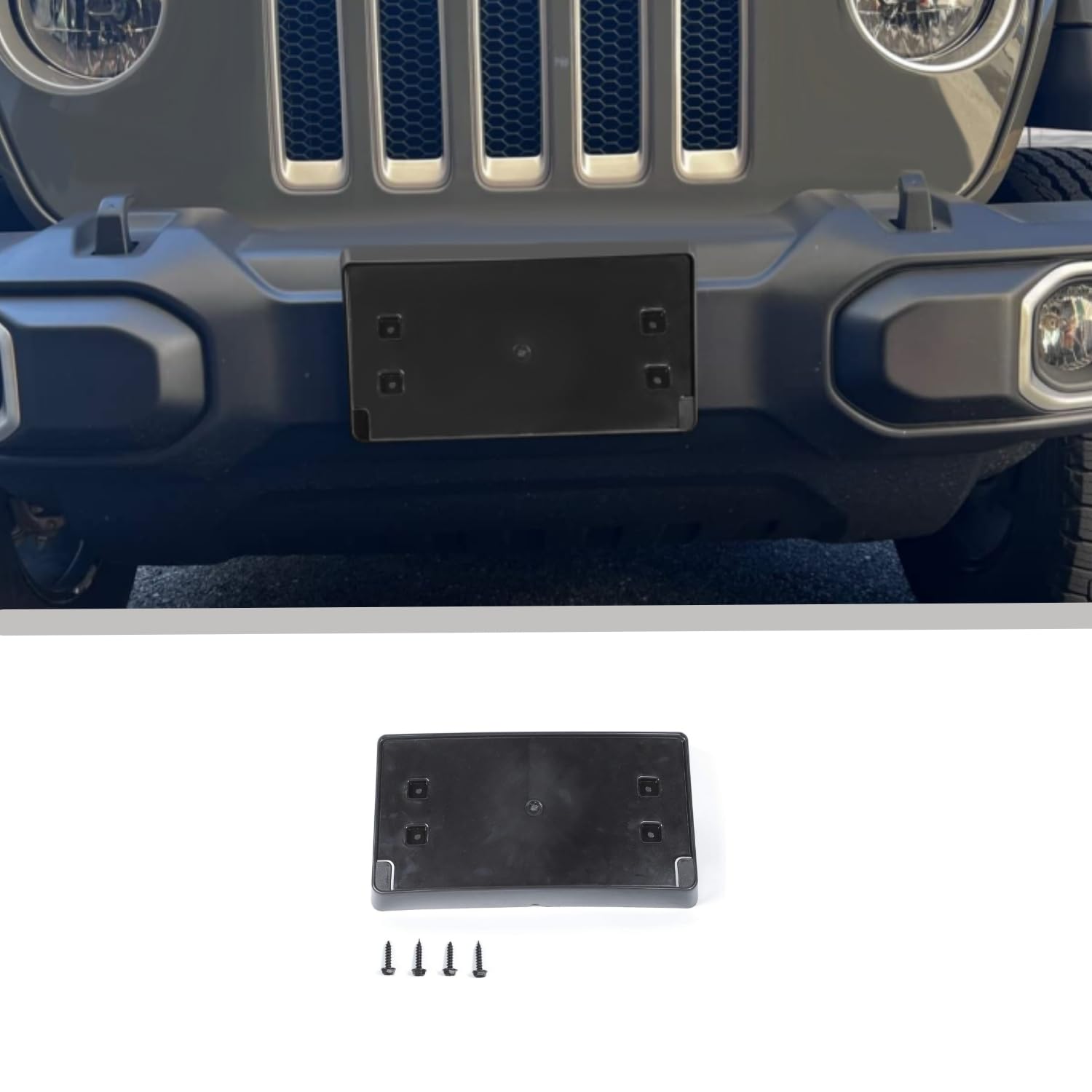 Voodonala for Jeep JL Front License Plate Mounting Bracket Frame for ...