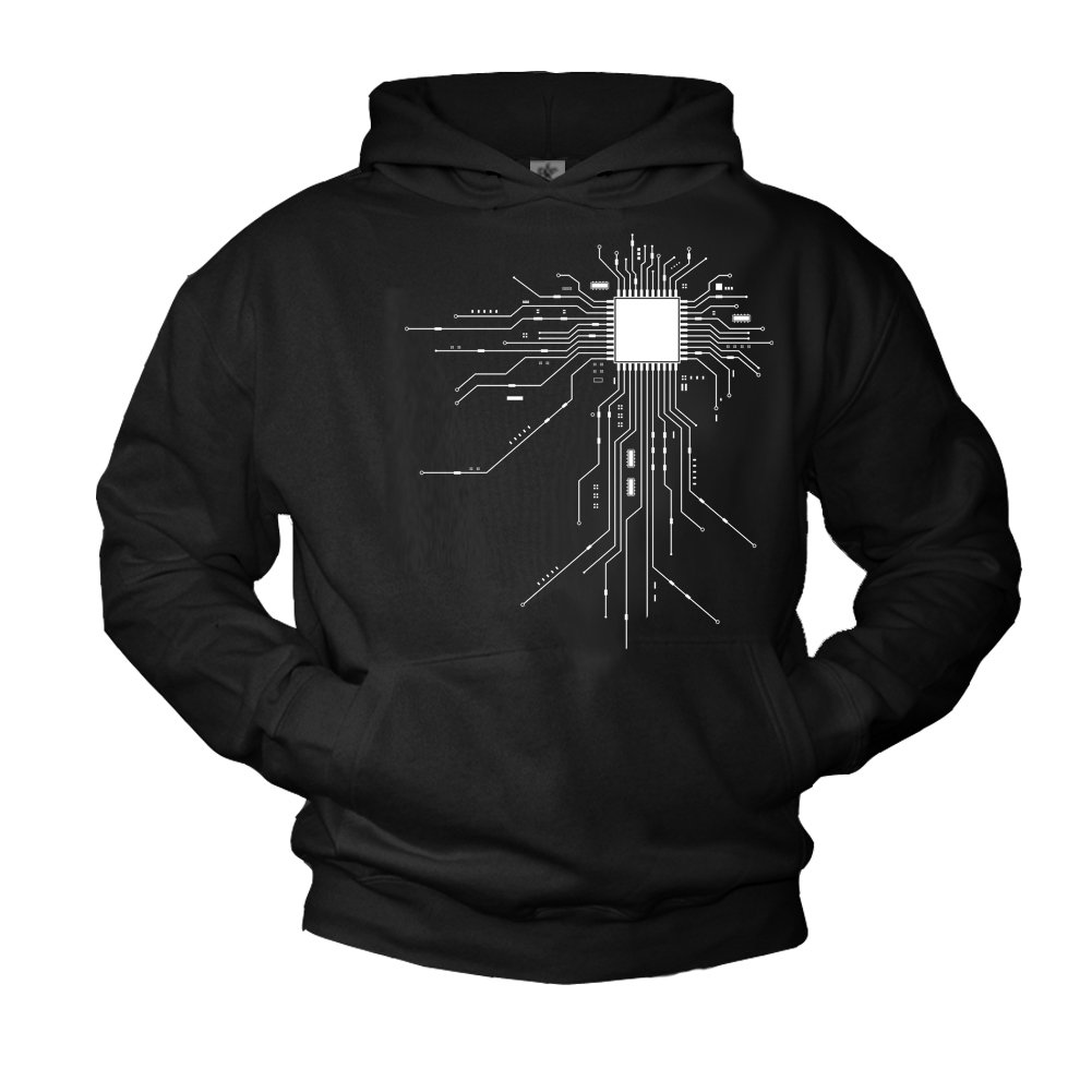 Cool Hoodies for Men GEEK CPU Pullover black M-XXL: Amazon.co.uk: Clothing